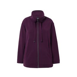 Ulla Popken Zip-Up Hoodie female Purple size 54-56