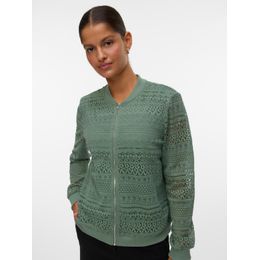 Véro Moda Bomberjacke VERO MODA "VMHONEY LACE BOMBER JACKET WVN GA", Damen, Gr. S, laurel wreath pattern:original lace, Web, Obermaterial: 75% Baumwolle, 25% Nylon, unifarben, Rundhals, Jacken