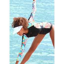 active by Lascana LASCANA ACTIVE Damen Bade-Shirt, Schwarz, Gr. 34, Strandmode, Material: Polyamid