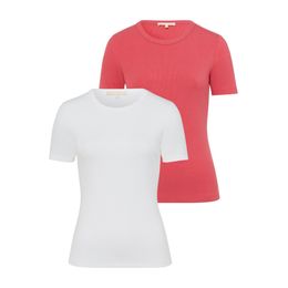 Les Lunes T-Shirt 'Ryliee' Damen Gr&ouml;&szlig;e S pink / wei&szlig;