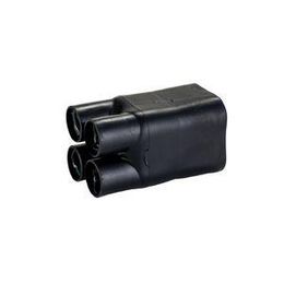 HellermannTyton W&auml;rmeschrumpfende Aufteilkappe, 4-Wege-Auslassform, 35mm, Polyolefin, Schwarz - 6223861
