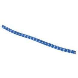 HellermannTyton Kabelmarkierer-Kit, vorbedruckt, PVC, White on Blue, Packung &agrave; 250 St&uuml;ck - 554529