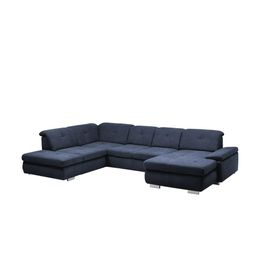 Kollektion Kraft Wohnlandschaft Flachgewebe Affair blau Ma&szlig;e (cm): B: 371 H: 100 T: 260.0 &raquo; M&ouml;bel Kraft