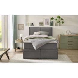 Boxi Boxspringbett mit Bettkasten grau Ma&szlig;e (cm): B: 140 H: 125 &raquo; M&ouml;bel Kraft