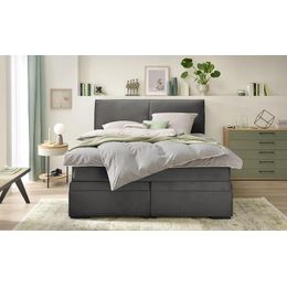 Boxi Boxspringbett mit Bettkasten grau Ma&szlig;e (cm): B: 180 H: 125 &raquo; M&ouml;bel Kraft