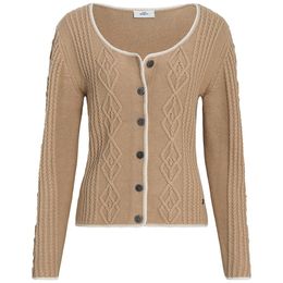 Gina Benotti Damen Strickjacke in Flecht-Struktur