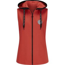 CRÉATION L Damen Sweatweste mit Schriftzug-Bindeband terra Größe 46