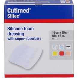 Cutimed Siltec Schaumverb.15x15 cm nicht haftend 10 St