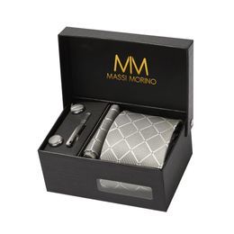 Massi Morino Krawatten-Set in Grau | Gr.: onesize