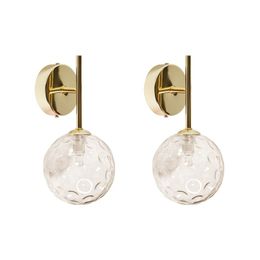 Beliani 2er-Set Wandleuchten ANADYR in Gold/Beige | Gr.: onesize