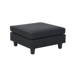 Beliani Ottomane UNSTAD in Schwarz - (W) 76 x (H) 39 x (L) 76 cm | Gr.: onesize