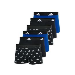 Adidas Boxershort 6er Pack in Schwarz/Weiß/Blau | Gr.: L