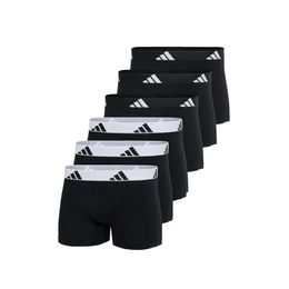 Adidas Boxershort 6er Pack in Schwarz/Schwarz/Weiß | Gr.: XXL