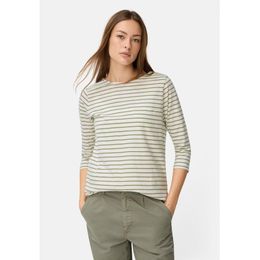 Camel Active 3/4-Arm T-Shirt mit Seitenschlitzen in Hellkhaki | Gr.: XXS