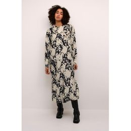 Kaffe Kleid KAlouise Loose fit in Black/Sand Graphic Cloud | Gr.: 42