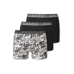 Schiesser Retroshorts 3er-Pack Basic Kids in schwarz/wei&szlig; | Gr.: 152