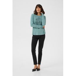 Kaffe Langarm-Shirt KAmally Loose fit in Trellis | Gr.: S