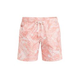 BLACKSPADE Fits perfect Badeshorts Long Print mit langem Bein in Tropical Pineapple Salmon Print | Gr.: S