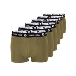 Stark Soul&reg; Stark Soul Boxershorts im 6er Pack - Hipster in khaki | Gr.: M