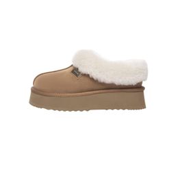 EVERAU Australia Leder Hausschuhe - Topknot in Kastanie | Gr.: 39