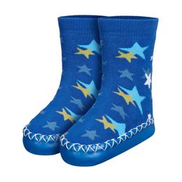Playshoes H&uuml;ttenschuh Sterne in Blau | Gr.: 27-30