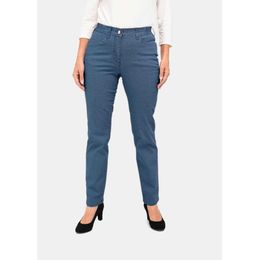 GOLDNER Kurzgr&ouml;&szlig;e: Denimhose mit Stretchkomfort in hellblau | Gr.: 20