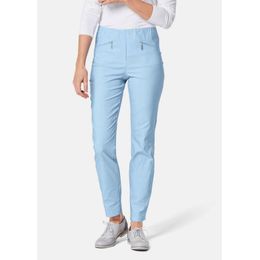 GOLDNER Schlupfhose LOUISA mit Steppn&auml;hten in hellblau | Gr.: 54