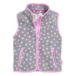 Playshoes Fleece-Weste Punkte in Grau | Gr.: 86