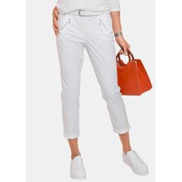 GOLDNER Baumwollhose mit Formbund in wei&szlig; | Gr.: 56