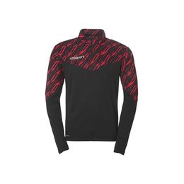 Uhlsport 1/4 ZIP TOP Progressive 28 in schwarz/rot | Gr.: L