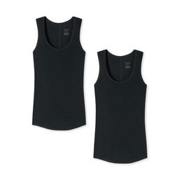 Schiesser Tanktop Personal Fit in Schwarz | Gr.: M