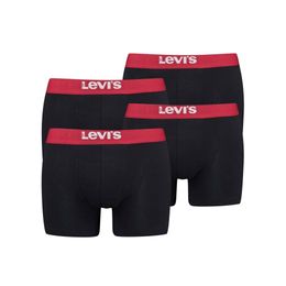 Levi's Levi ́s Boxershort 4er Pack in Schwarz/Rot | Gr.: XL
