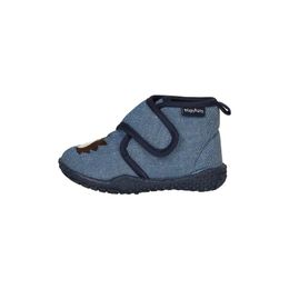 Playshoes Hausschuh Igel in Jeansblau | Gr.: 22/23