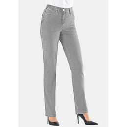 GOLDNER Kurzgr&ouml;&szlig;e: Denimhose mit Stretchkomfort in hellgrau | Gr.: 19