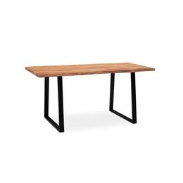 KADIMA DESIGN Esszimmertisch 120x60x76 cm Massivholz / Metall Esstisch | Gr.: 120 x 60 x 76 cm