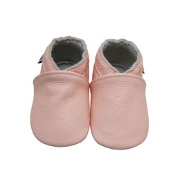 Yalion Baby Krabbelschuhe aus Leder mit rutschfester Sohle – in Rosa | Gr.: 17/18