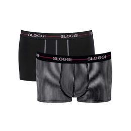 Sloggi Boxershort 2er Pack in Schwarz/Dunkelgrau | Gr.: XXL