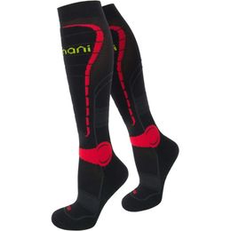 Normani Sport-Kompressionskniestr&uuml;mpfe Style in Schwarz/Rot | Gr.: 43-46