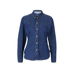 Zero Jeanshemd mit Knopfleiste in Dark Blue Denim | Gr.: 44