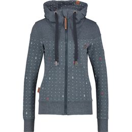 alife and kickin Kapuzensweatjacke ALIFE & KICKIN "Damen PalinaAK B", Damen, Gr. M, blau (marine), 50% Baumwolle 50% Polyester, Sweatjacken
