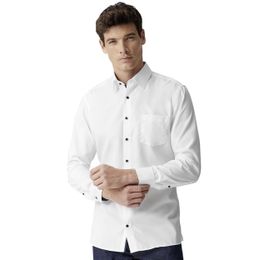 Businesshemd Casamoda "Casamoda Businesshemd uni", Herren, Gr. 38, Normalgrößen, weiß, 100% Baumwolle, unifarben, comfort fit, Hemden