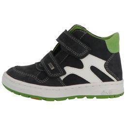 Sneaker Lurchi "Dolto TEX", Mädchen, Gr. 25, schwarz-weiß (schwarz, weiß, grün), Veloursleder, Schuhe, Klettboots mit TEX, Größenschablone zum Download
