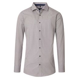 Businesshemd Venti "Venti Businesshemd Print", Herren, Gr. 38, Normalgrößen, beige, 100% Baumwolle, bedruckt, schmal, Hemden