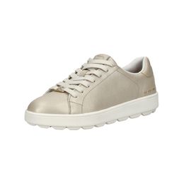 Sneaker Geox "Geox Sneaker Leder", Damen, Gr. 39, beige (sand), Leder, Schuhe