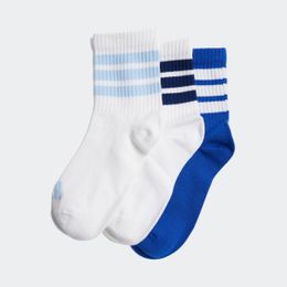 Funktionssocken adidas Performance "LK RIB 3PP SO", Kinder, Gr. M2224, weiß (weiß, weiß, royal blau), Obermaterial: 59% Baumwolle, 37% Polyester, 4% Elasthan, Socken