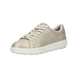 Sneaker Geox "Geox Sneaker Leder", Damen, Gr. 36, beige (sand), Leder, Schuhe