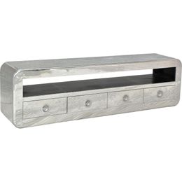 Sit Lowboard &raquo;AIRMAN&laquo; in moderner Flugzeugoptik silber Aluminium, Holz teilmassiv