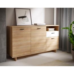 FORTE Kommode »Chesapeak« Riviera Eiche/Schnee Eiche modernes Sideboard