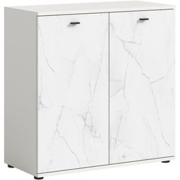 Inosign Kommode »CALCOLO, Breite 86 cm, 2 Türen mit Soft-Close-Funktion, 4 Fächer« Anrichte, Sideboard, Schrank weiß