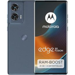 Motorola Smartphone »moto edge50 Fusion 256 GB« Forest Blue Forest Blue 50 Megapixel Kamera mit Autofokus und LED Blitz